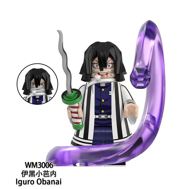 Demon Slayer Block Toys Figure Anime Tanjirou Nezuko Inosuke Kokushibo ...