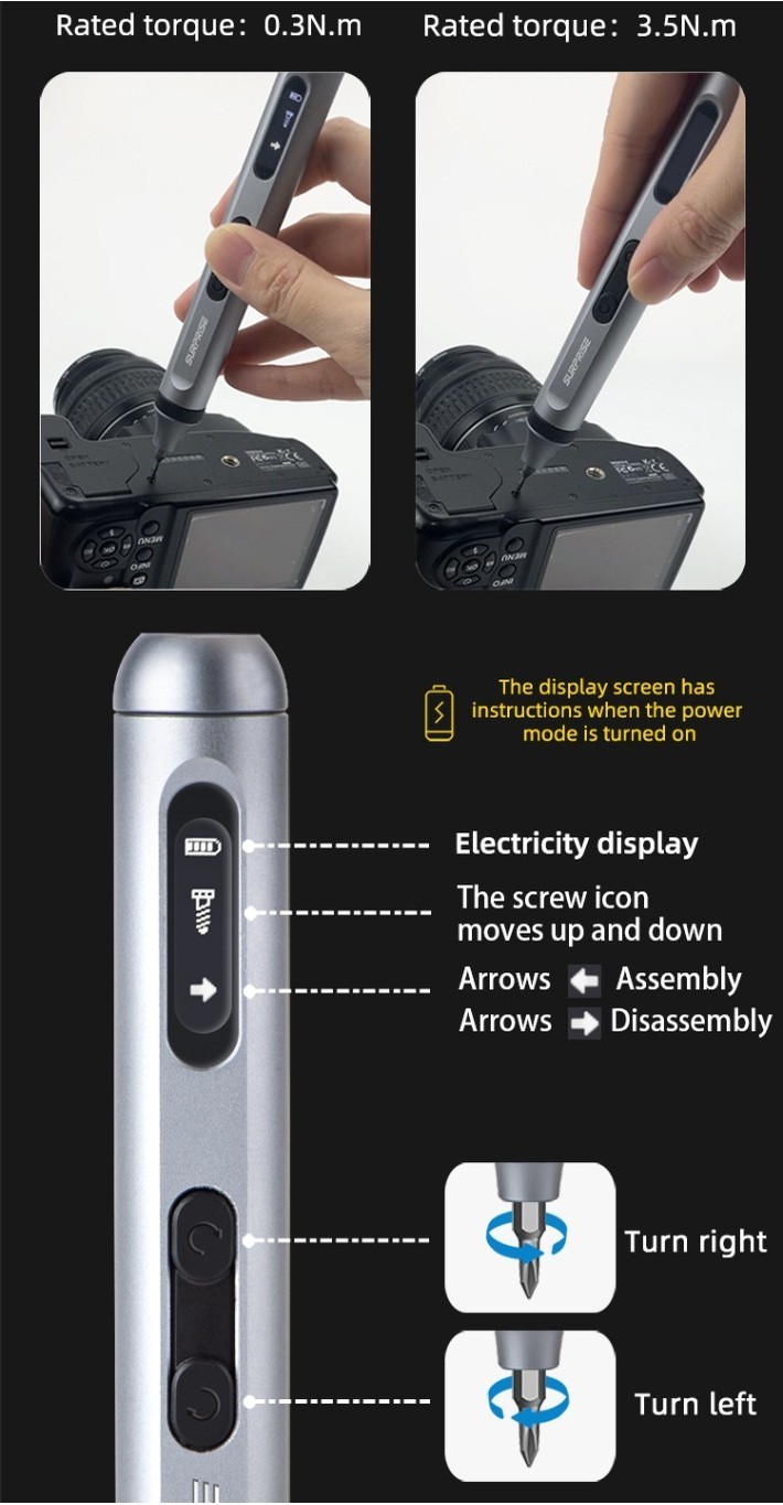 50-IN1 Precision Cordless Screwdriver Set Mini Electric Hand Drill for ...