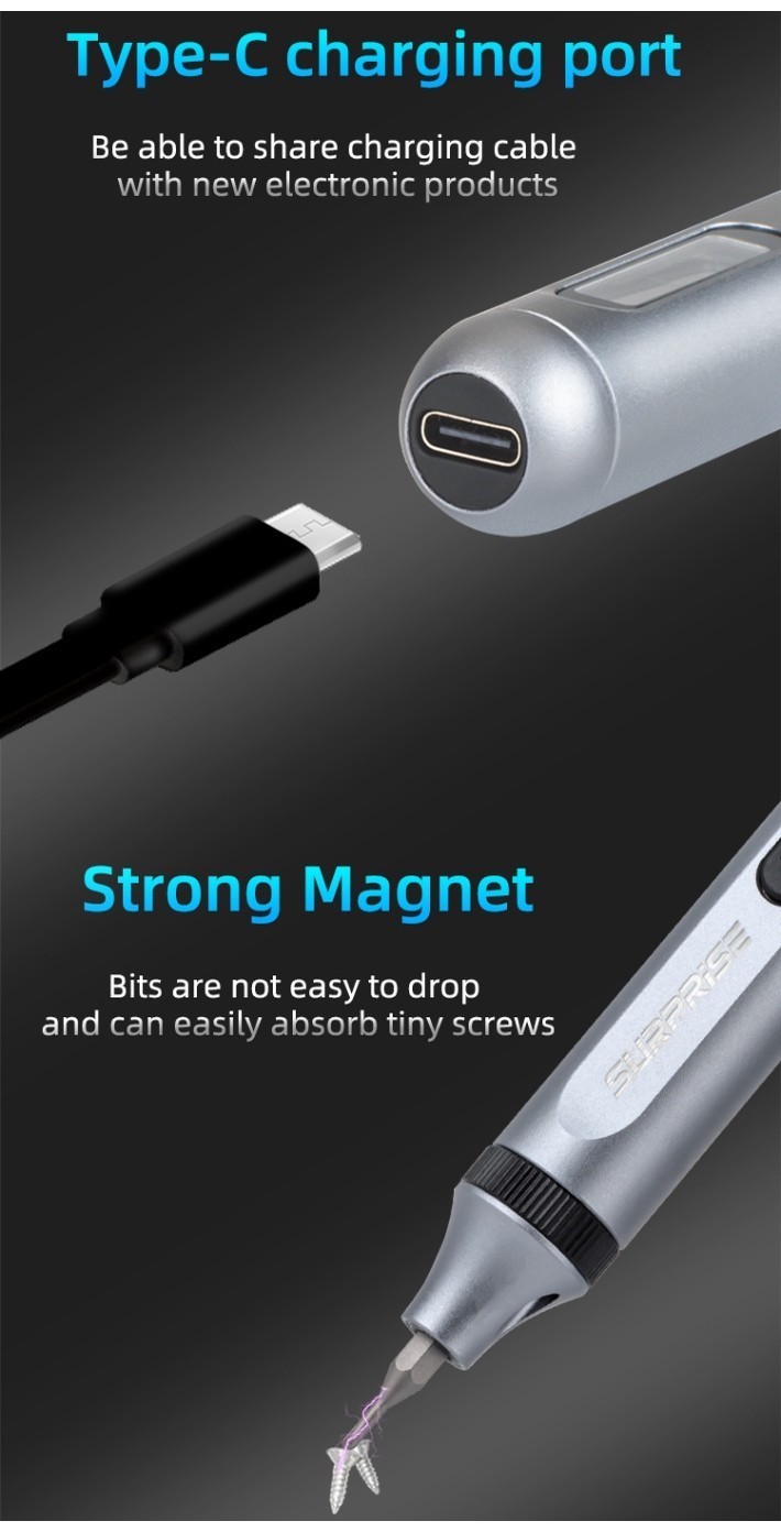 50-IN1 Precision Cordless Screwdriver Set Mini Electric Hand Drill for ...