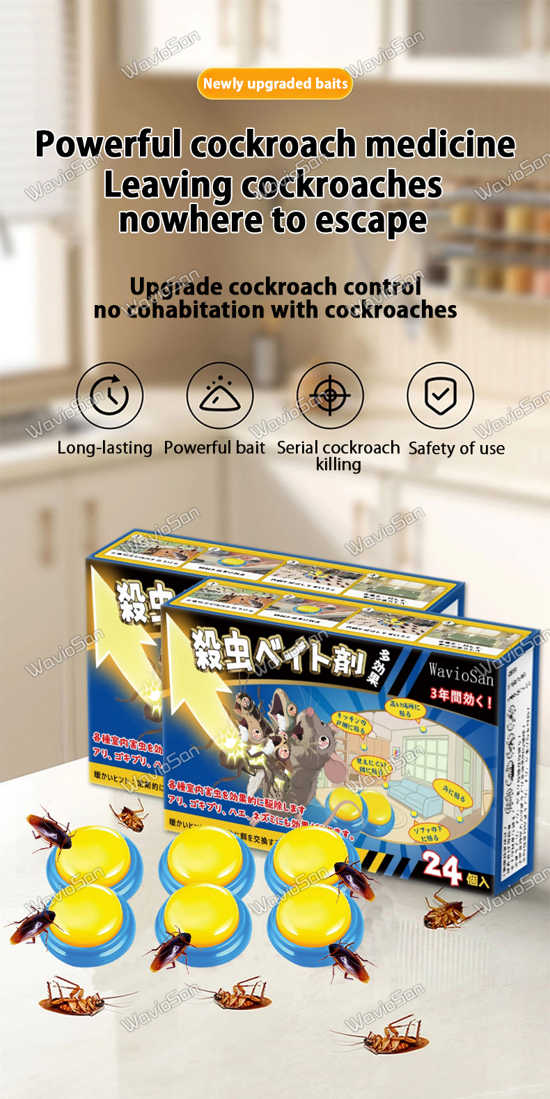 🪳1 piece Lasts 365 Days🪳KAMI Cockroach killer gel Ipis killer Cockroach ...