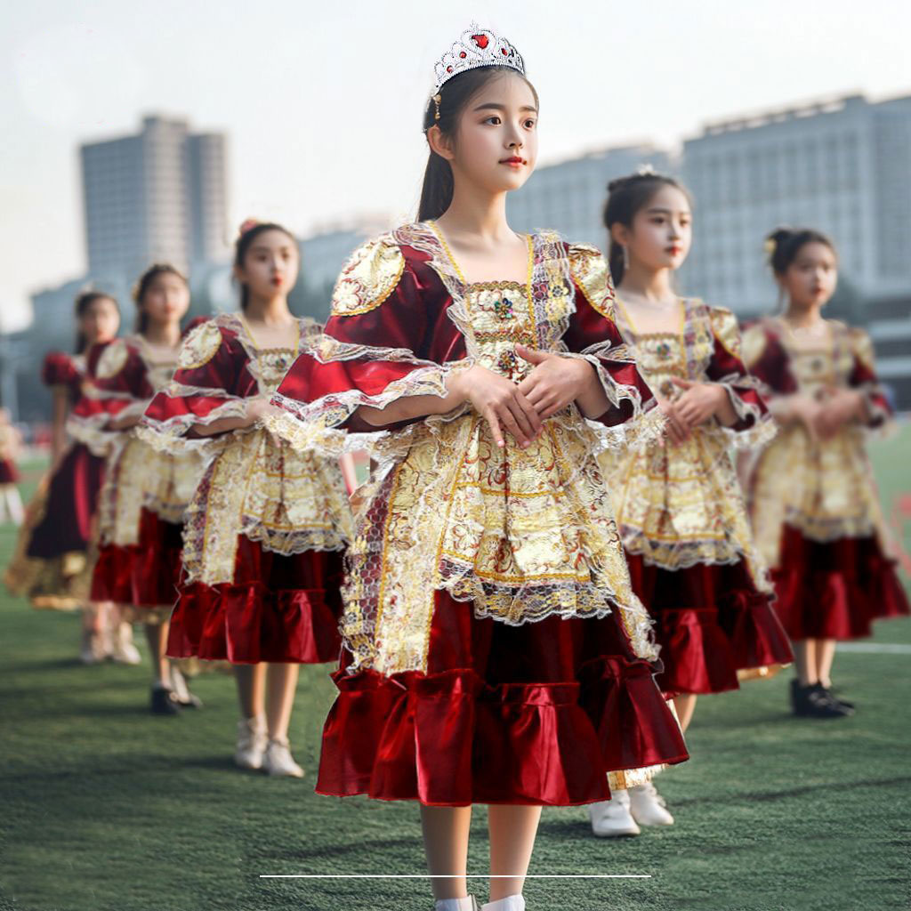 United Nations England UK Girl Costume for Kids British Queen Costume for Girl Children's ...