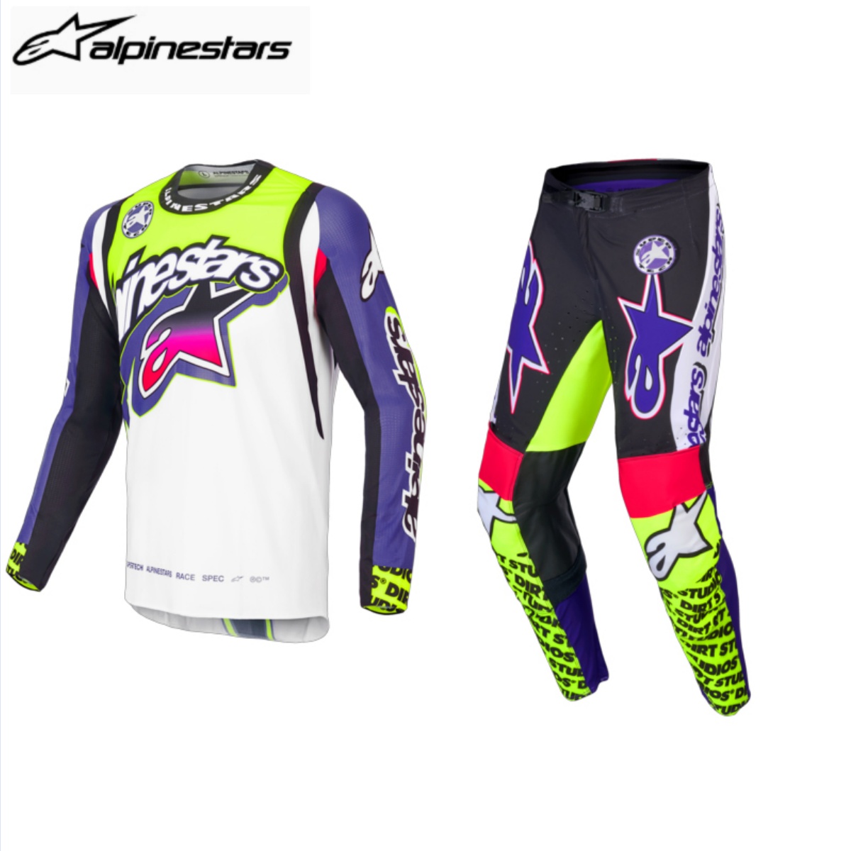 Alpinestars Supertech Motocross Racing Set Jersey/Pants Combo MX Suit ...