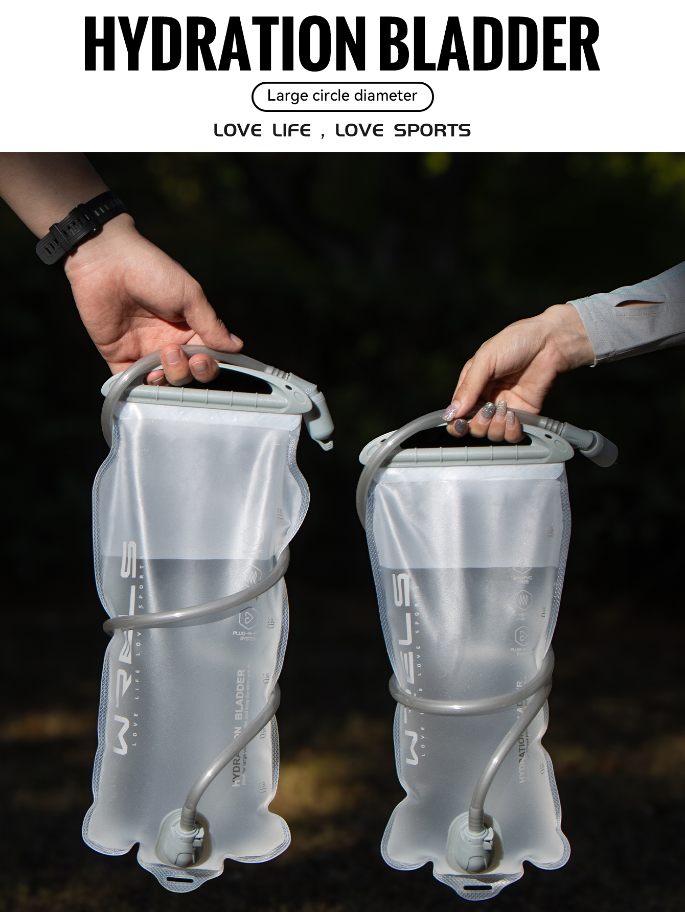 WRELS Outdoor Sports Foldable Water Bladder Cycling Mountaineering ...