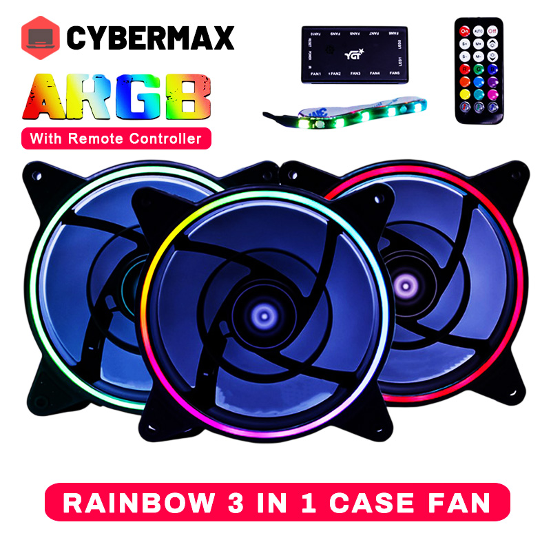 YGT 1250 3 In 1 ARGB Case Fan 120mm 6Pin Silent Computer PC Fan With ...