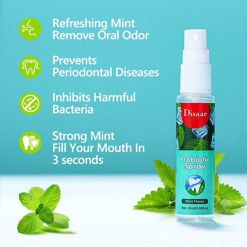 Portable Breath Freshener Spray - Mint & Grape Flavored, Instantly ...