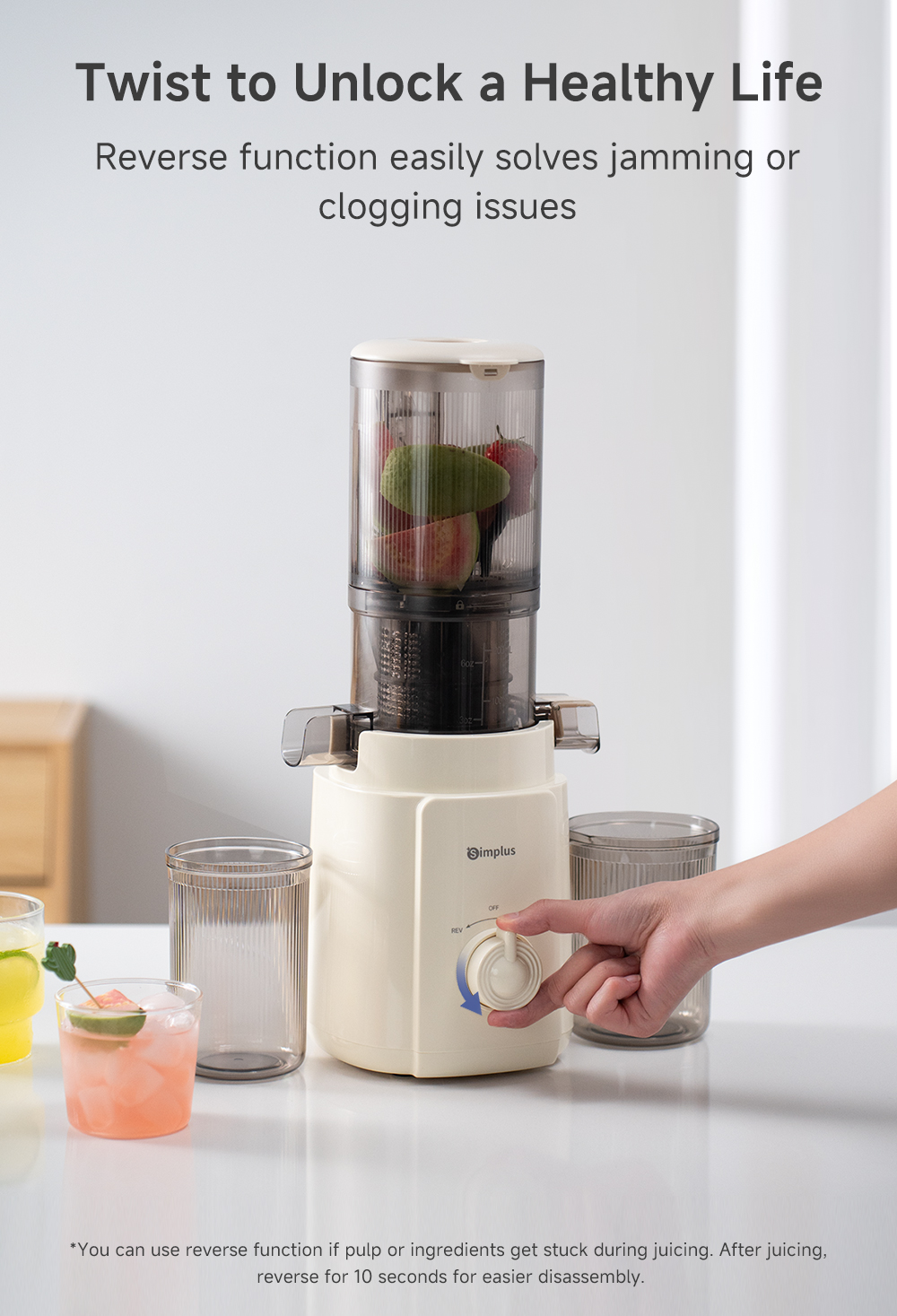 Simplus Fruit Vegetable Juicer Machine MIxer Juicer Blender Centrifugal ...