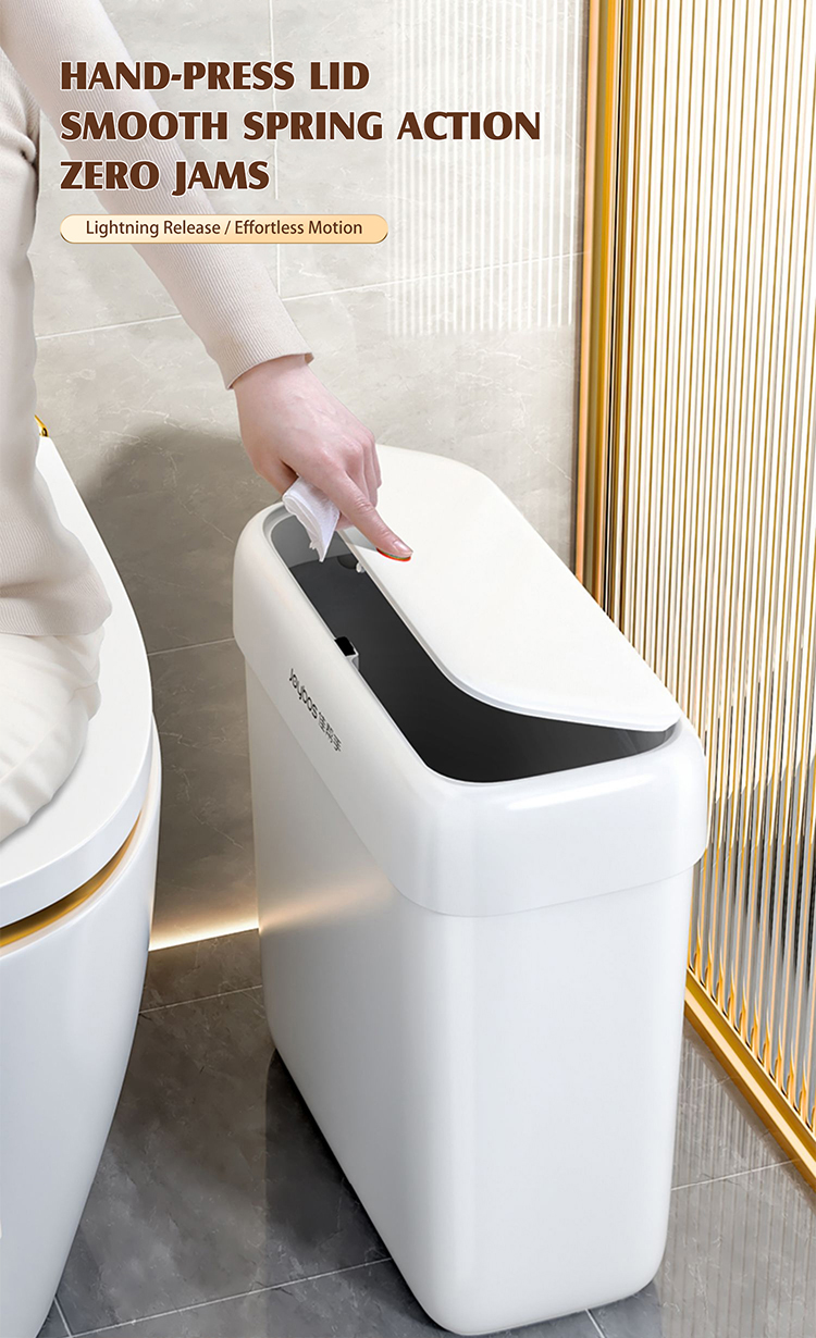 LiteJoy Trash can household 2025 new narrow slit bathroom kitchen with ...