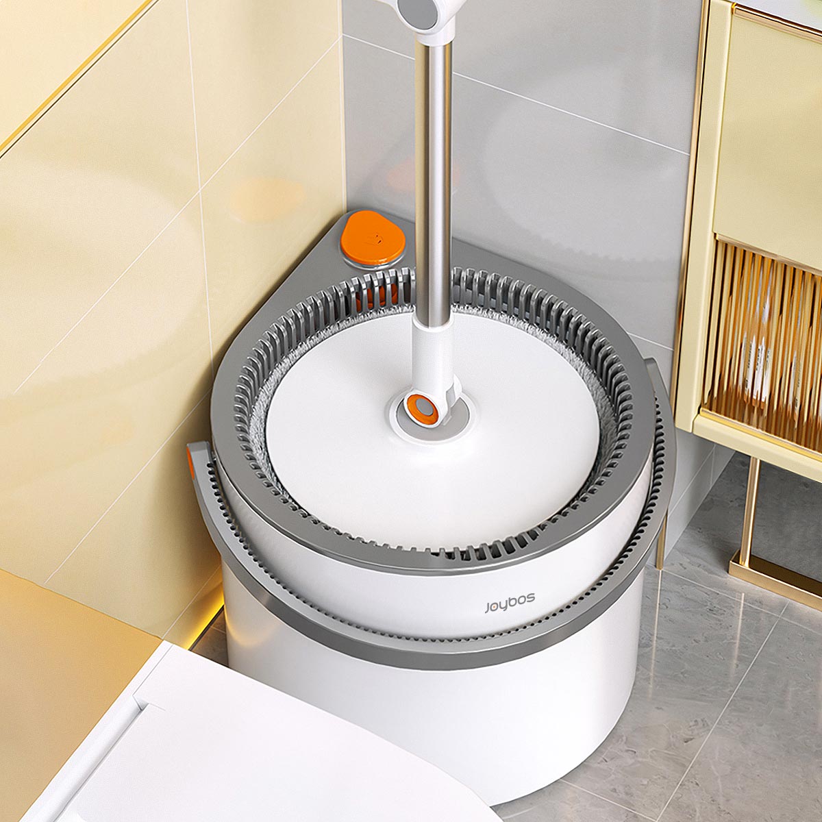 LiteJoy M19Plus Self-Washing Spin Mop with Turbo Bucket - 3 Replaceable ...