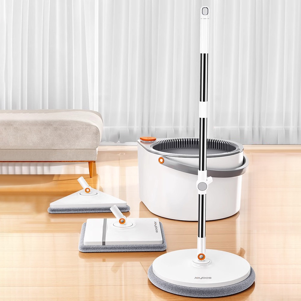 LiteJoy M19Plus Self-Washing Spin Mop with Turbo Bucket - 3 Replaceable ...