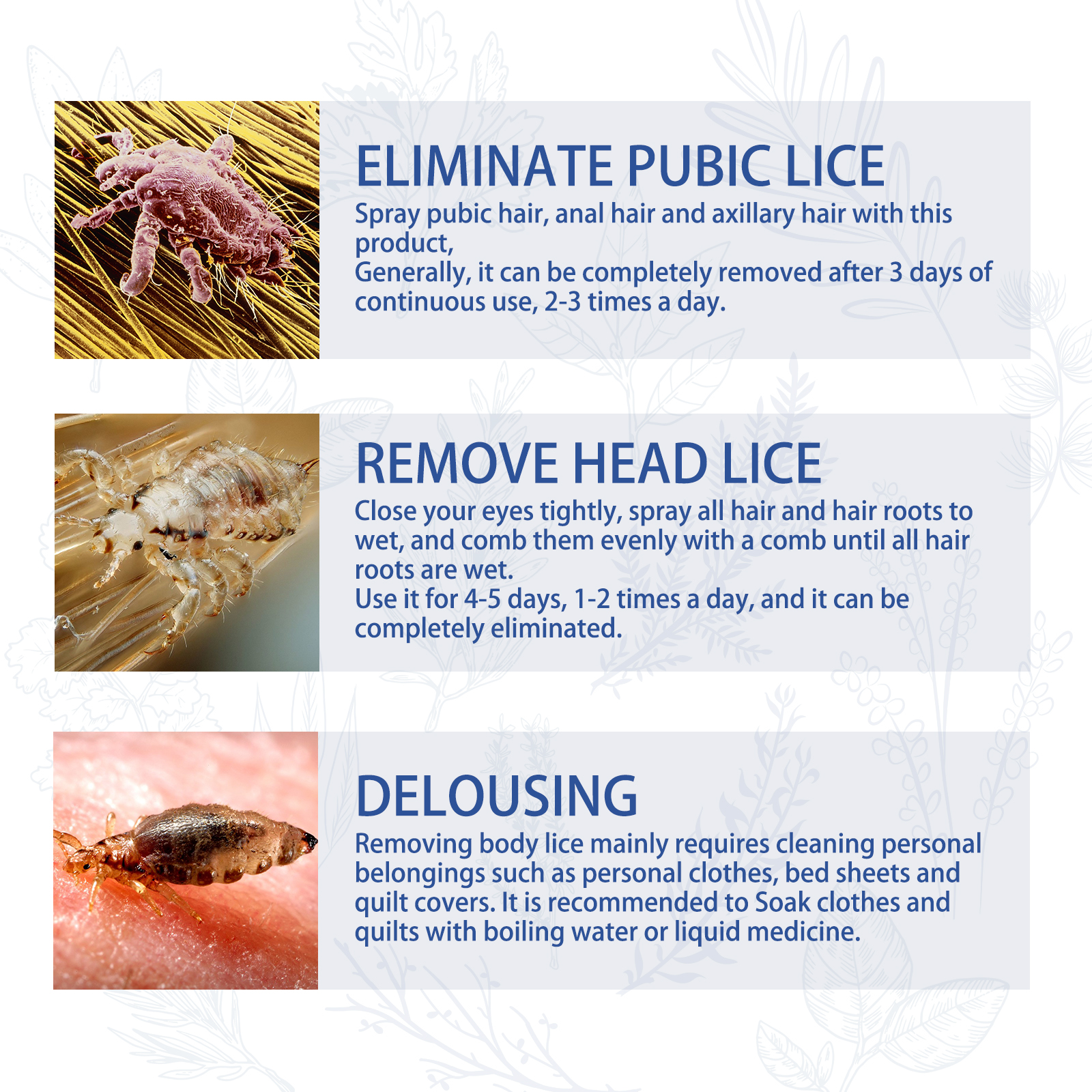 South Moon Scabies and Lice Spray Eradicates Head Lice, Pubic Lice ...