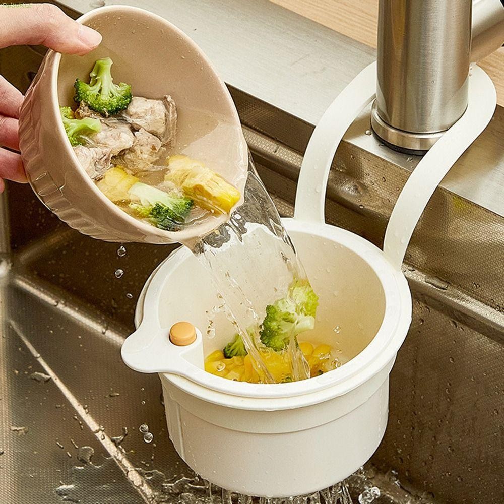 One-piece kitchen sink drain strainer basket with quick filter and ...