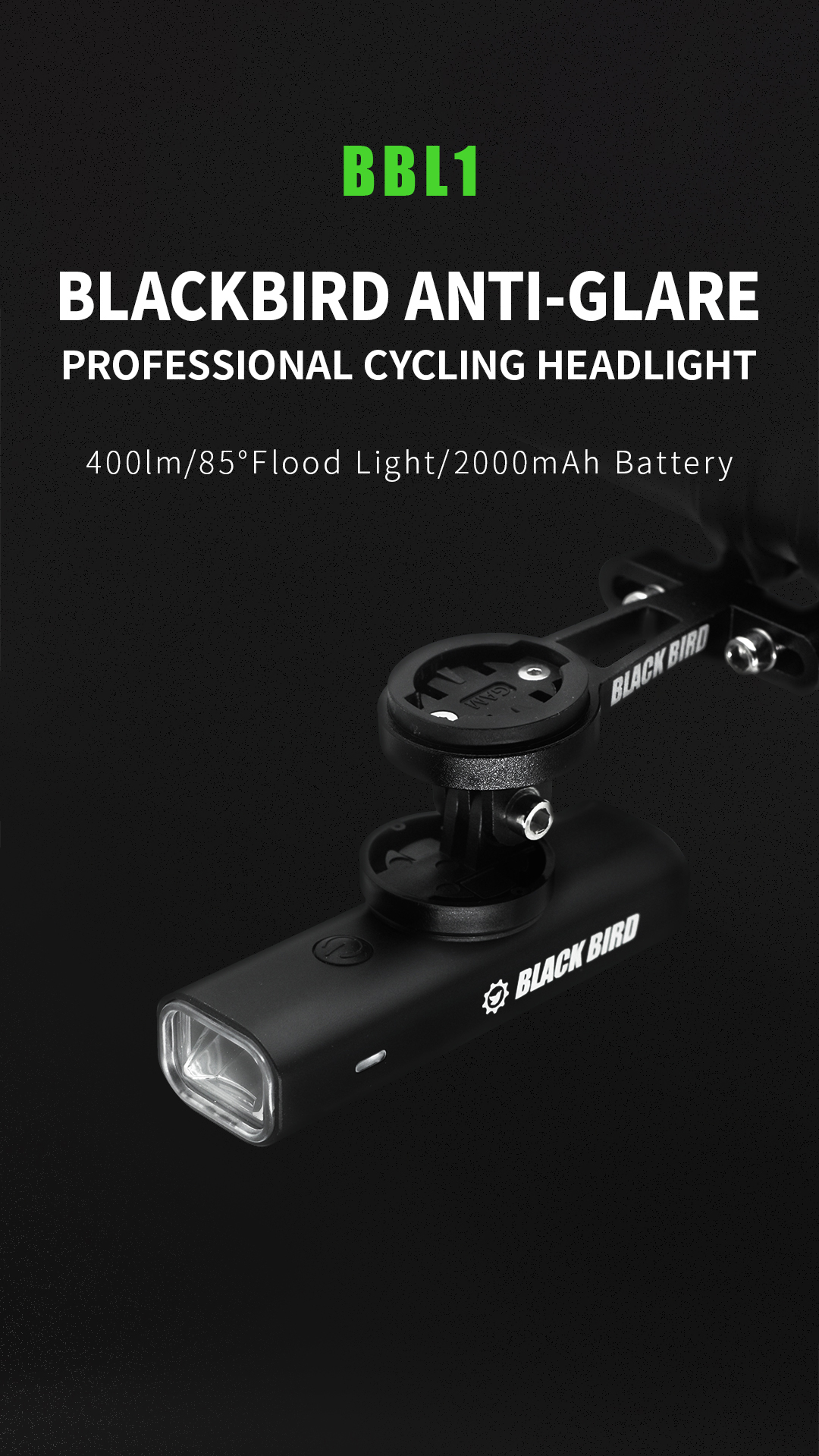 BLACKBIRD L1A/C Anti-Glareprofessional Cycling Headlight 400 lumen ...