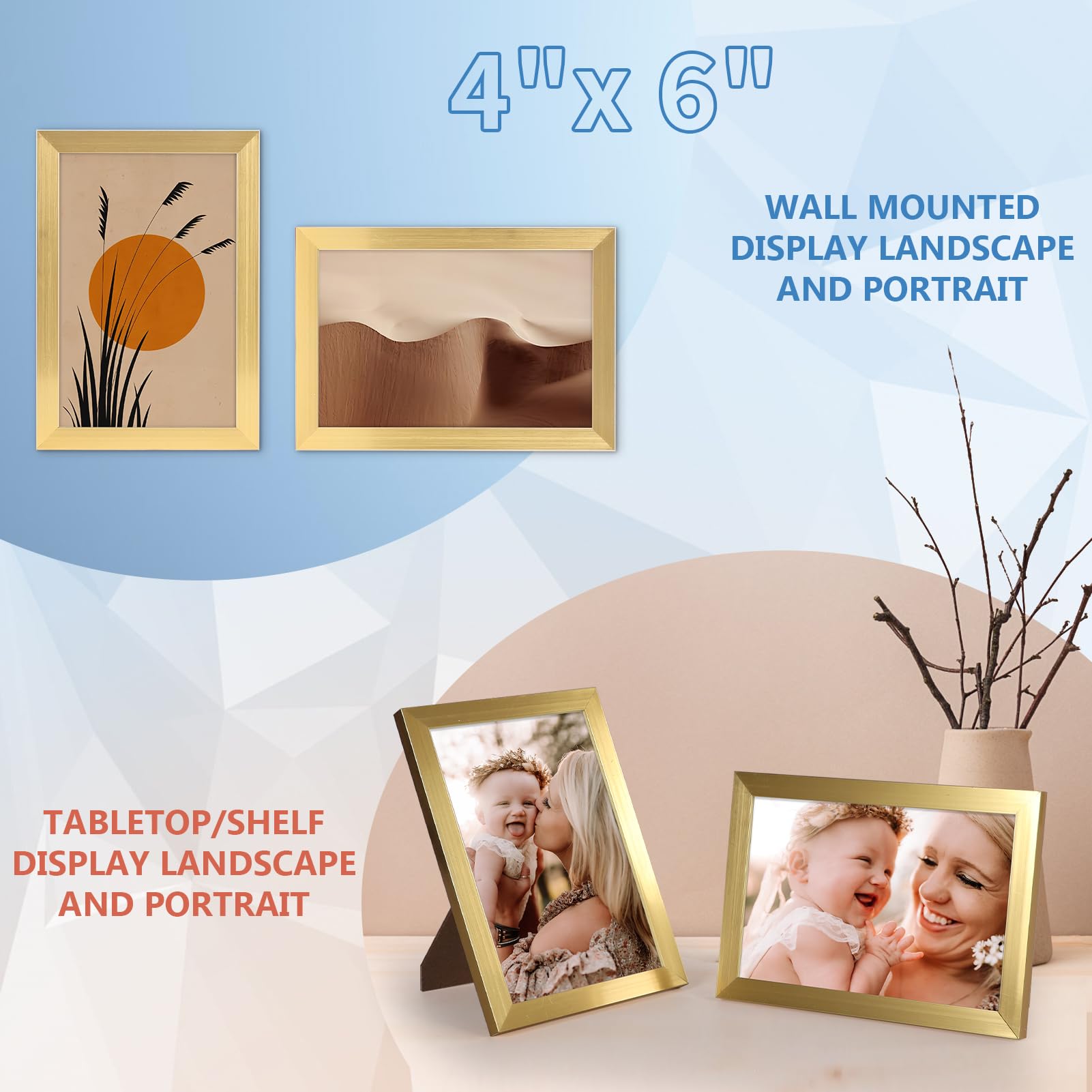 A4/A3/8R/4R/5R/6R Picture Frame Gold Photo Frame Wall Decor Poster ...