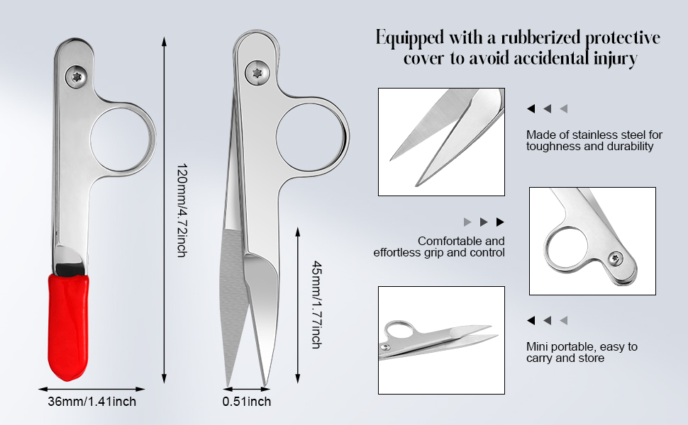 Thread Snips, Sewing Snips with Protective Plastic Sleeve, Mini Small ...