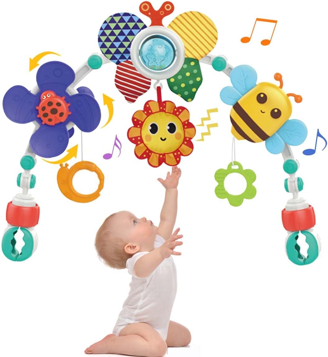Toddler Fine Motor Skills Toys Baby Stroller Arch Pram Crib Sensory ...