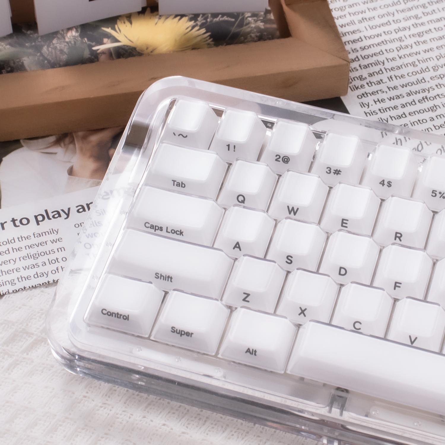 Crystal Pudding ICE keycaps Side Print Cherry profile ABS Double shot ...