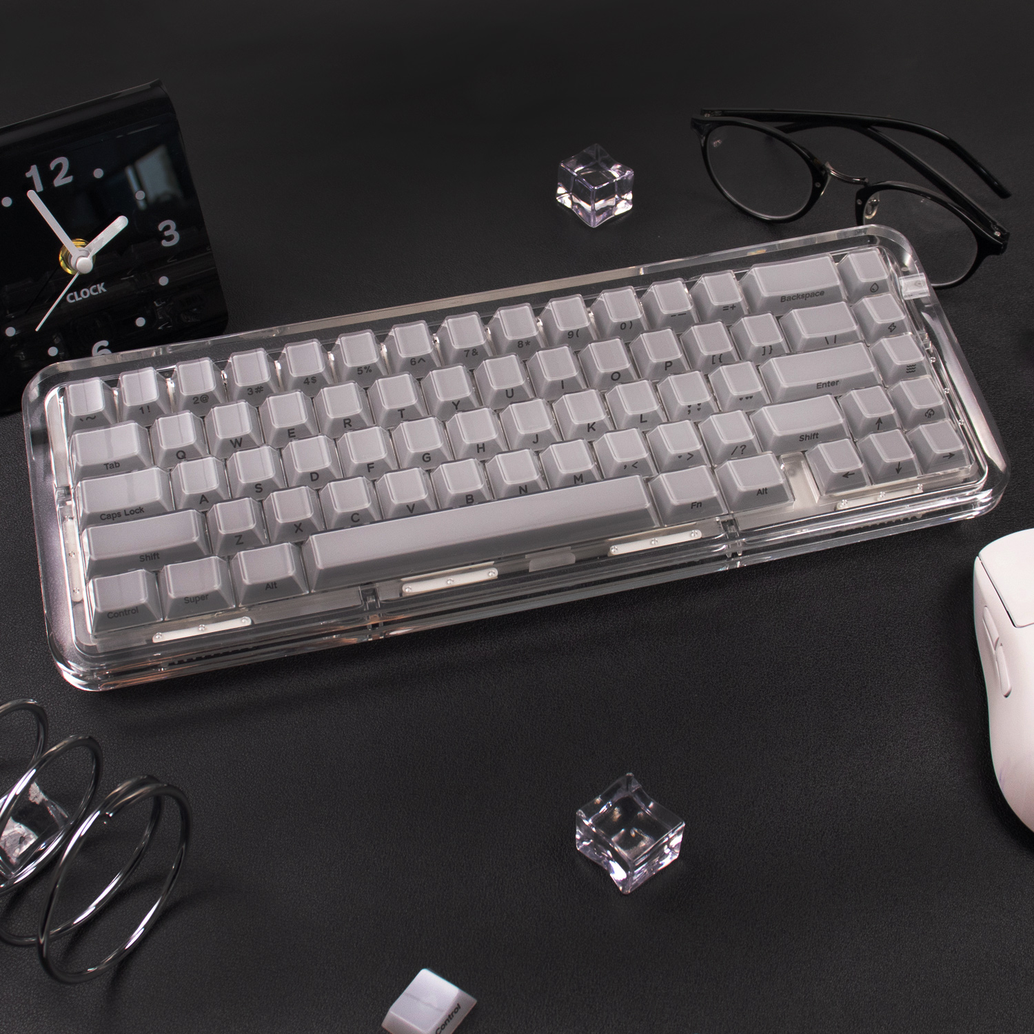 Crystal Pudding ICE keycaps Side Print Cherry profile ABS Double shot ...