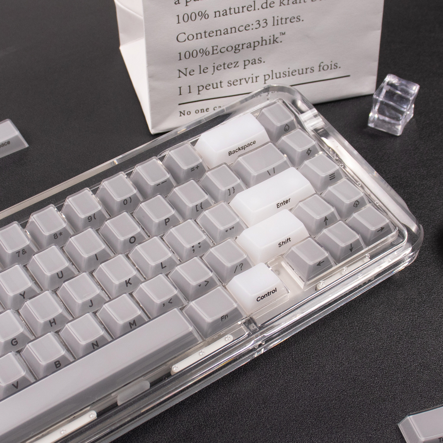Crystal Pudding ICE keycaps Side Print Cherry profile ABS Double shot ...