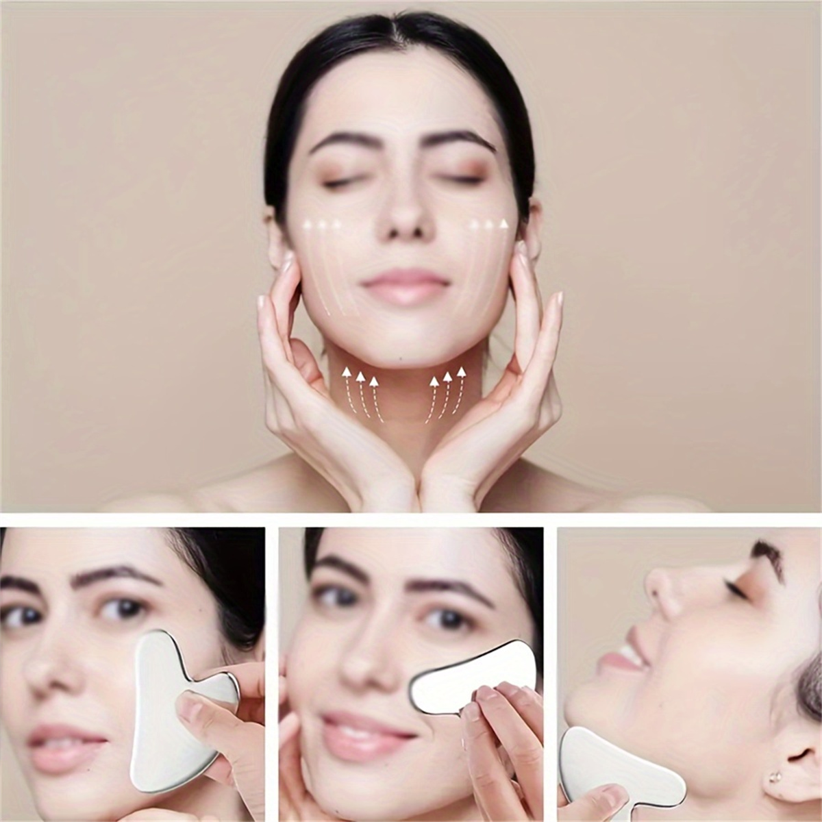 Stainless Steel Gua Sha Board Facial Massage Tool – Durable Natural ...