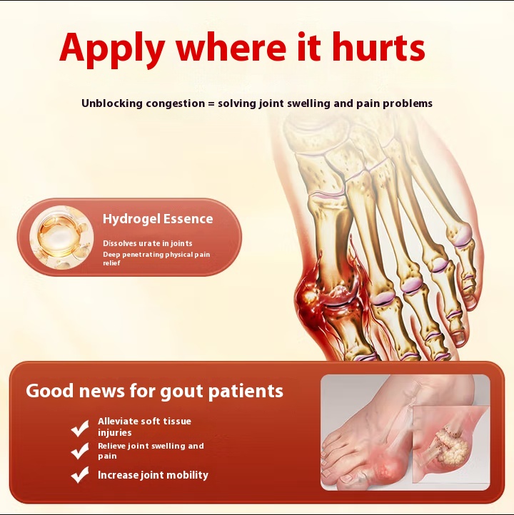 [6 pcs/box] Gout patch Gout patch toe joint neckshoulder pain knee swelling pain plaster ...