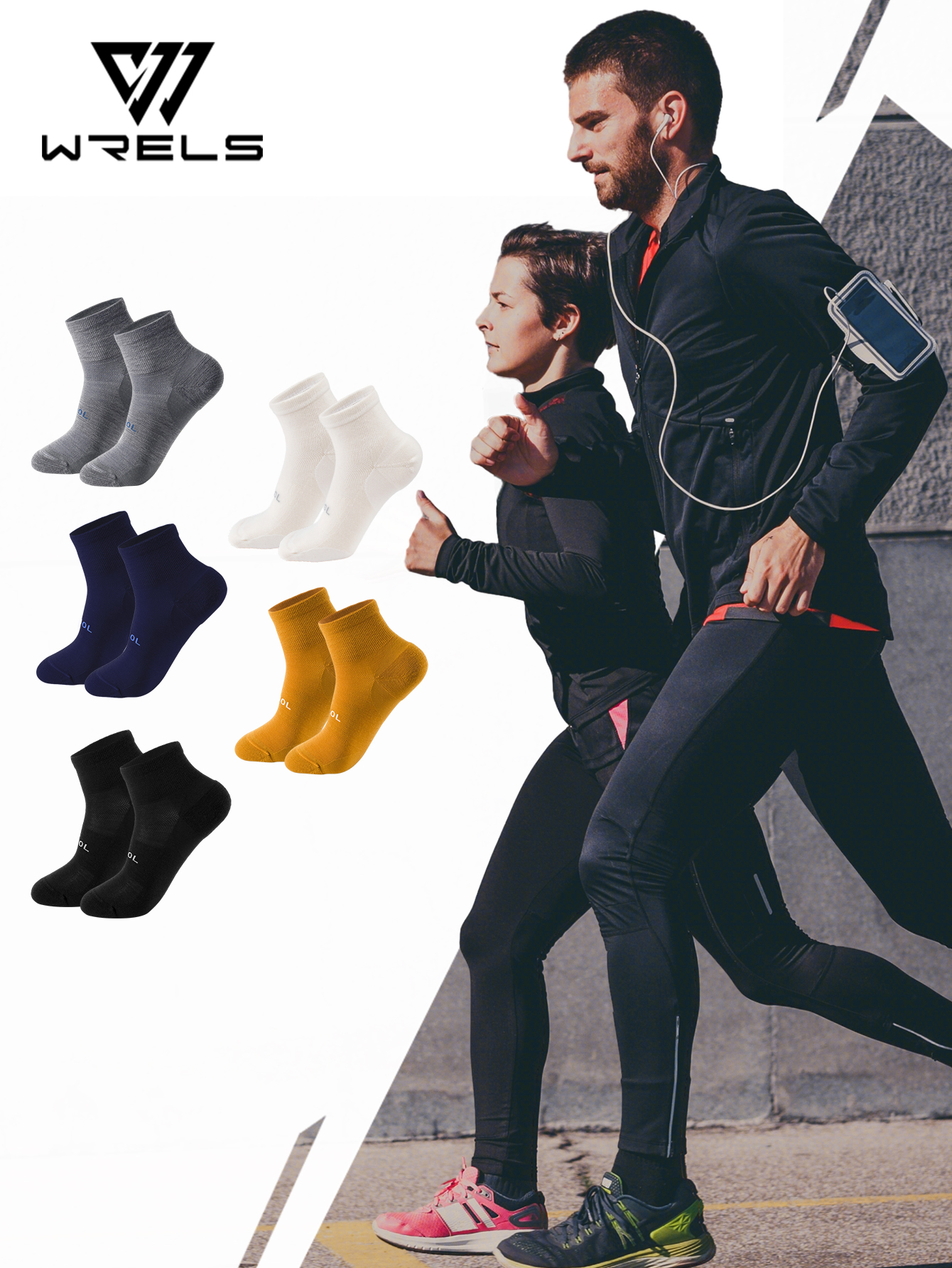 WRELS Merino Wool Socks Non-slip High elasticity Keep warm #WZ1003 ...