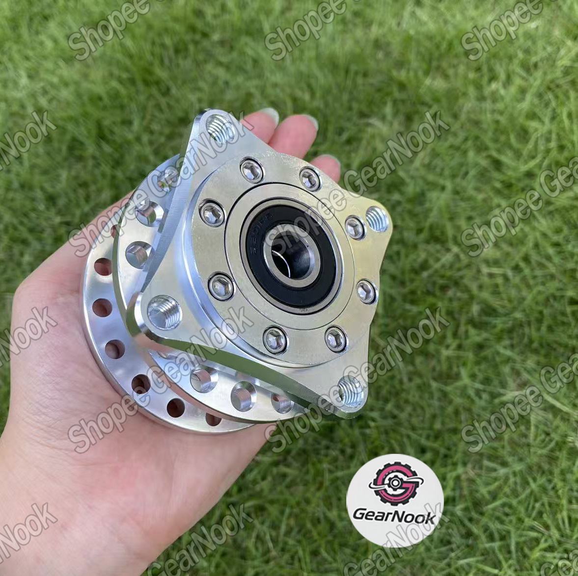 CNC Small front HUB With bearings and spacers For Wave 125 / Xrm ...