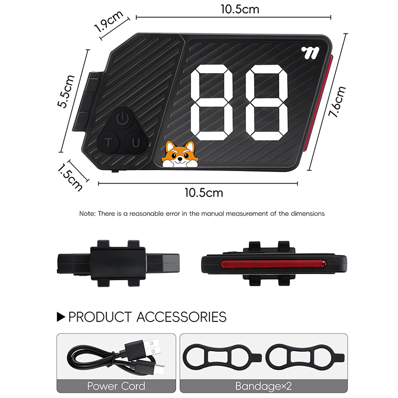 WEST BIKING Bike Taillight Number Plate, Waterproof Warning Light for ...