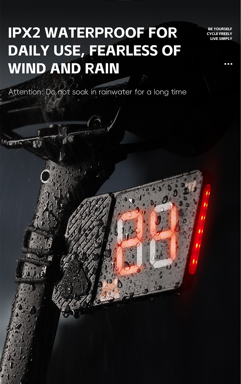 WEST BIKING Bike Taillight Number Plate, Waterproof Warning Light for ...