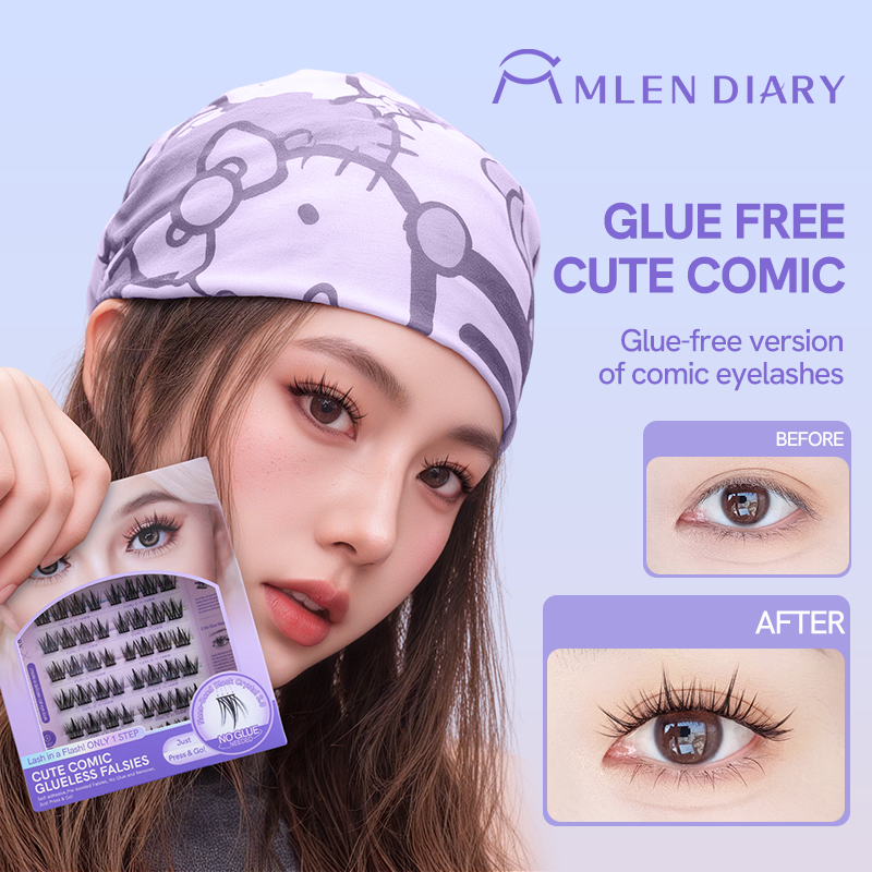 MLEN DIARY Eyelash Glue-free Eyelashes Baby Comic Serise DIY Individual ...