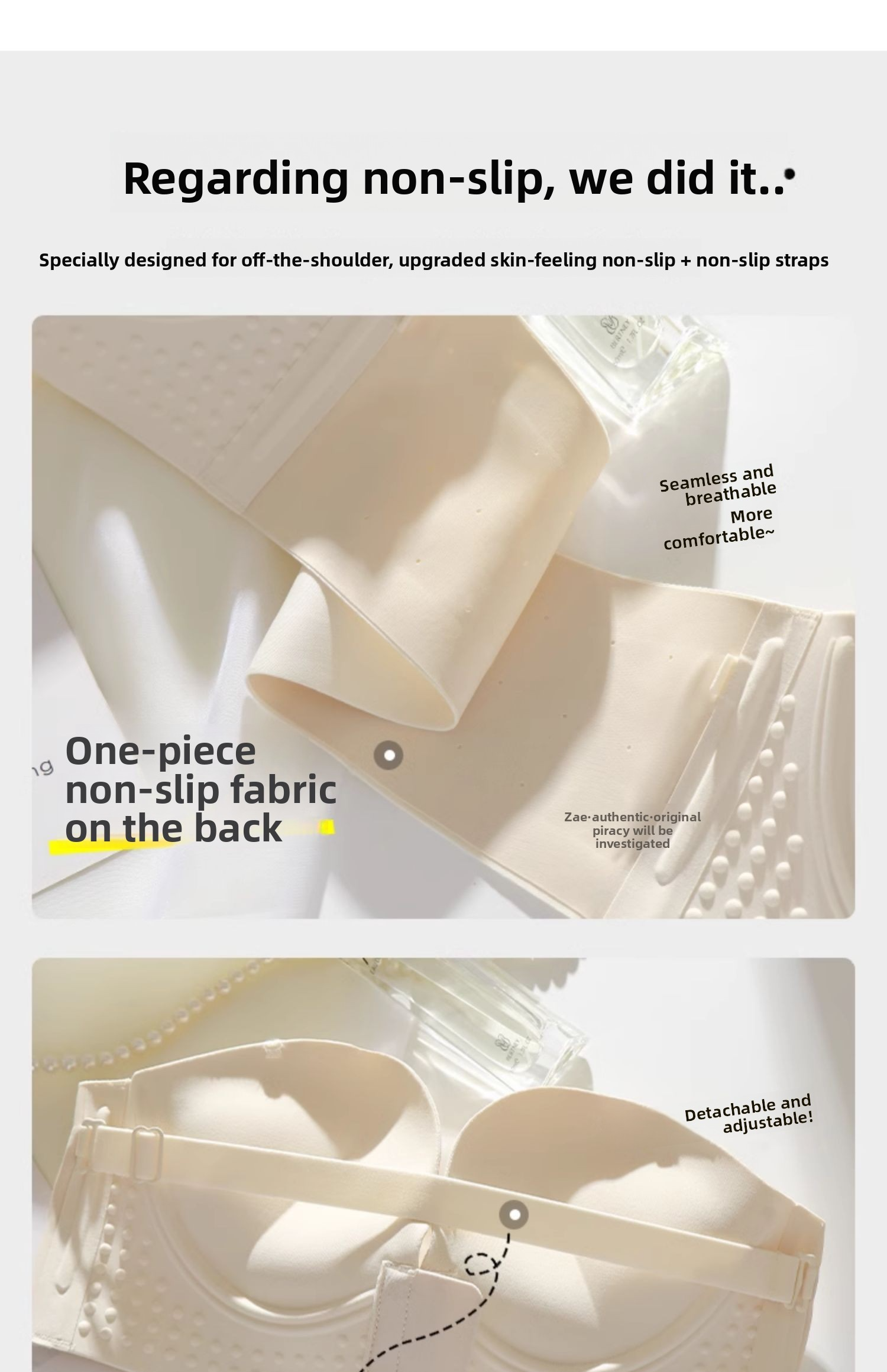 Ultra-Push Up Strapless Bra - Front Closure & Wireless for Maximum ...