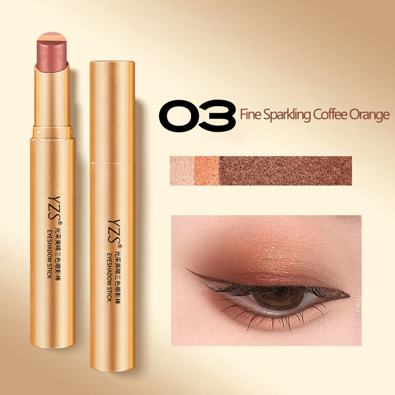 New Yzs One Stroke Forming Gradual Change Lazy Three Color Eye Shadow ...
