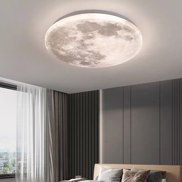 Modern Creative Moon Lamp Nordic Minimalist Led Moon Ceiling Light ...