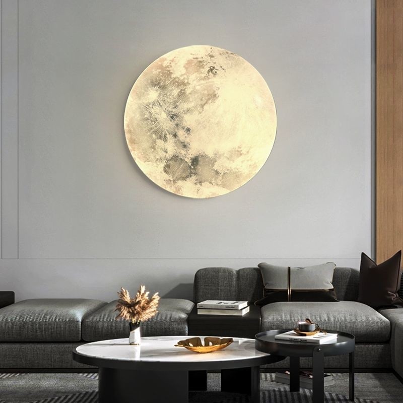 Modern Creative Moon Lamp Nordic Minimalist Led Moon Ceiling Light ...