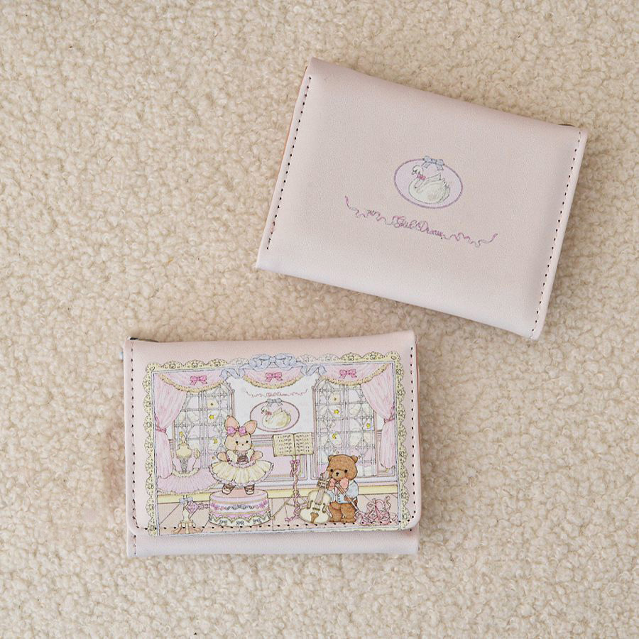 Women Kawaii Ballet Bear Wallet - Pink Foldable Coin Purs | Shopee ...