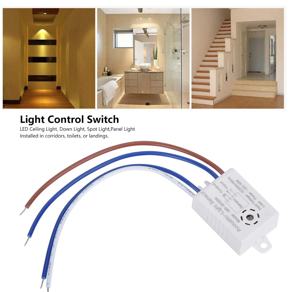 220V Sensor Smart Light Switch On Off Detector Sound Voice Smart Auto ...