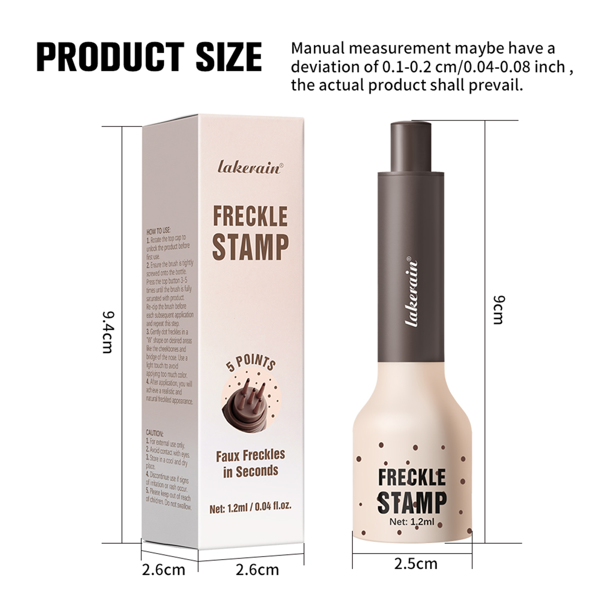 Lakerain Natural Freckle Stamp Pen,Waterproof Faux Freckle Pen,Fast-Dry ...