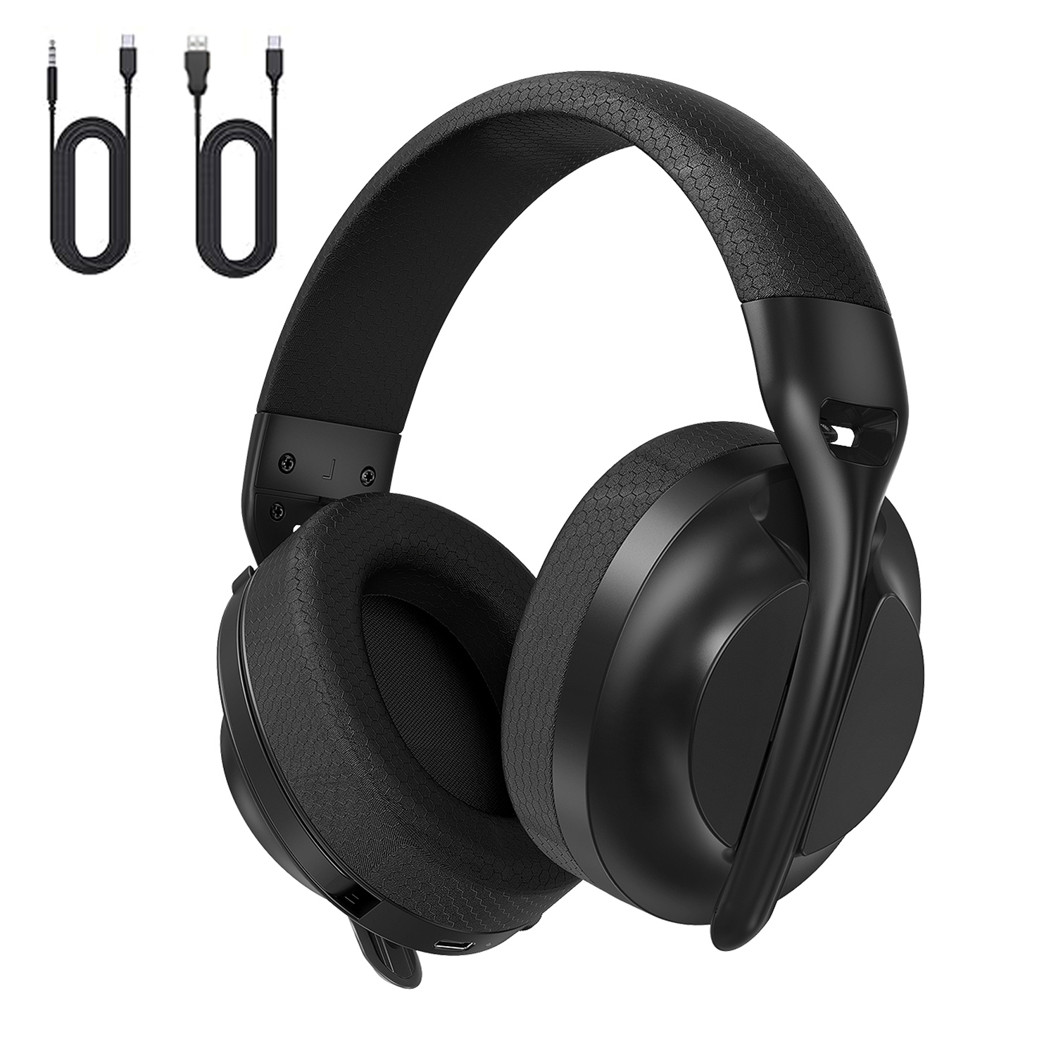 SPRISE W08 Black Wireless Gaming Headset for PC, 40mm Drivers ...