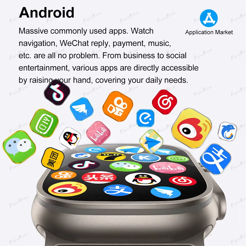 DT Ultra 3 New 4G/5G SIM Card Smart Watch WIFI SOS AMOLED 32GB Memory ...
