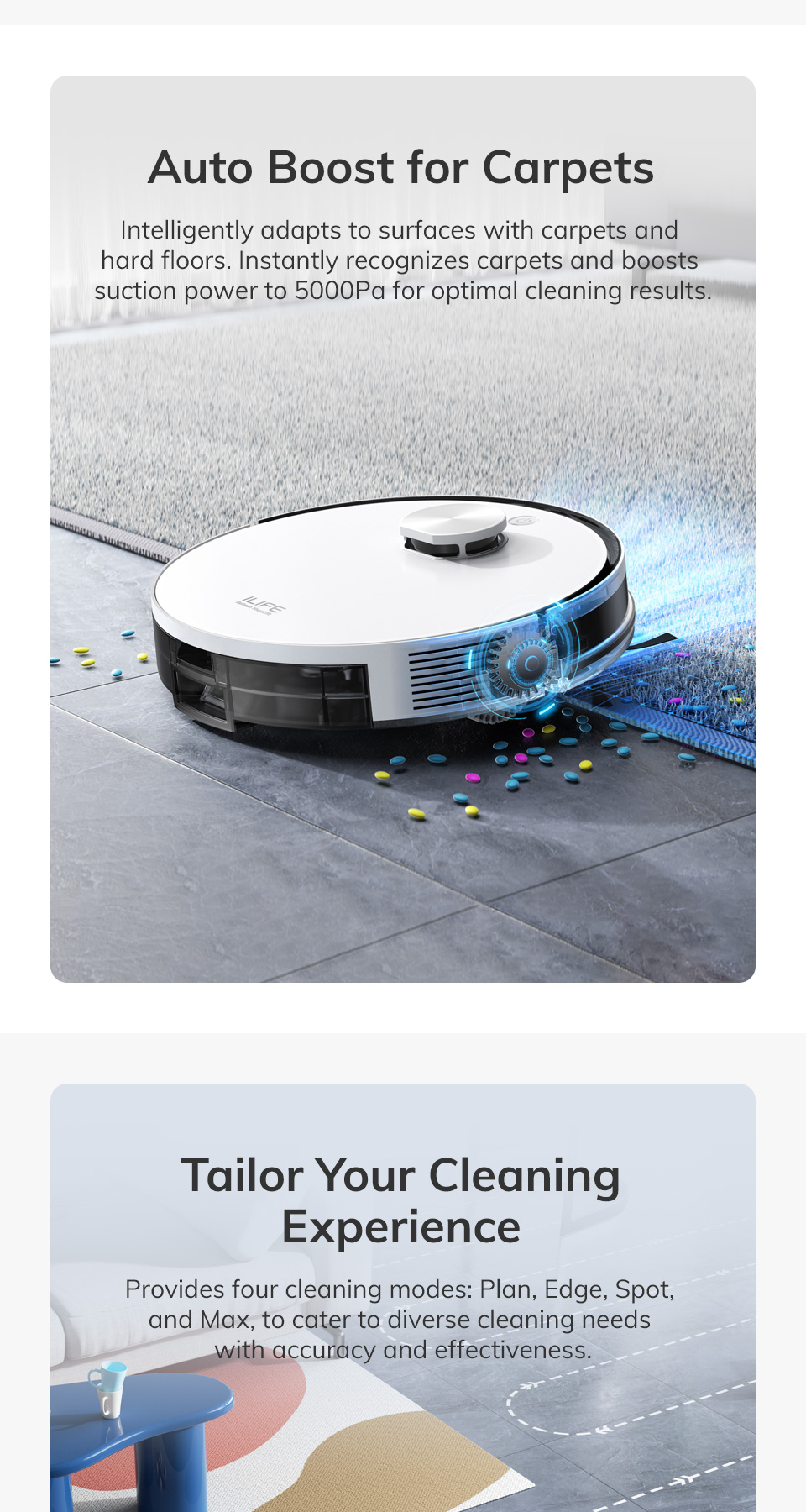 ILIFE A30 LDS Laser Navigation Smart Robot Vacuum Cleaner Mopping Robot ...