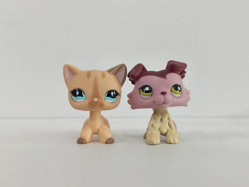 2pcs/lot LPS Figure Cat Dog #886#1723 W/Accessories Littlest Pet Shop ...