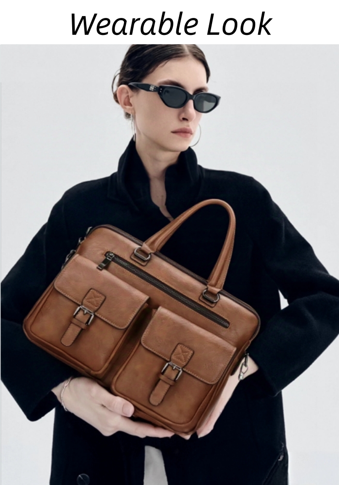 Rectangular Sling Bag Minimalist Japandi Tote Bag Genuine Leather ...