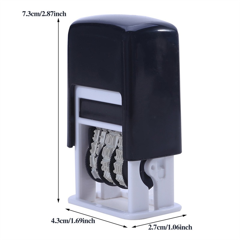 1 PC Date Stamp Roller DIY English Date Stamp Seal Without Ink Date 4MM ...