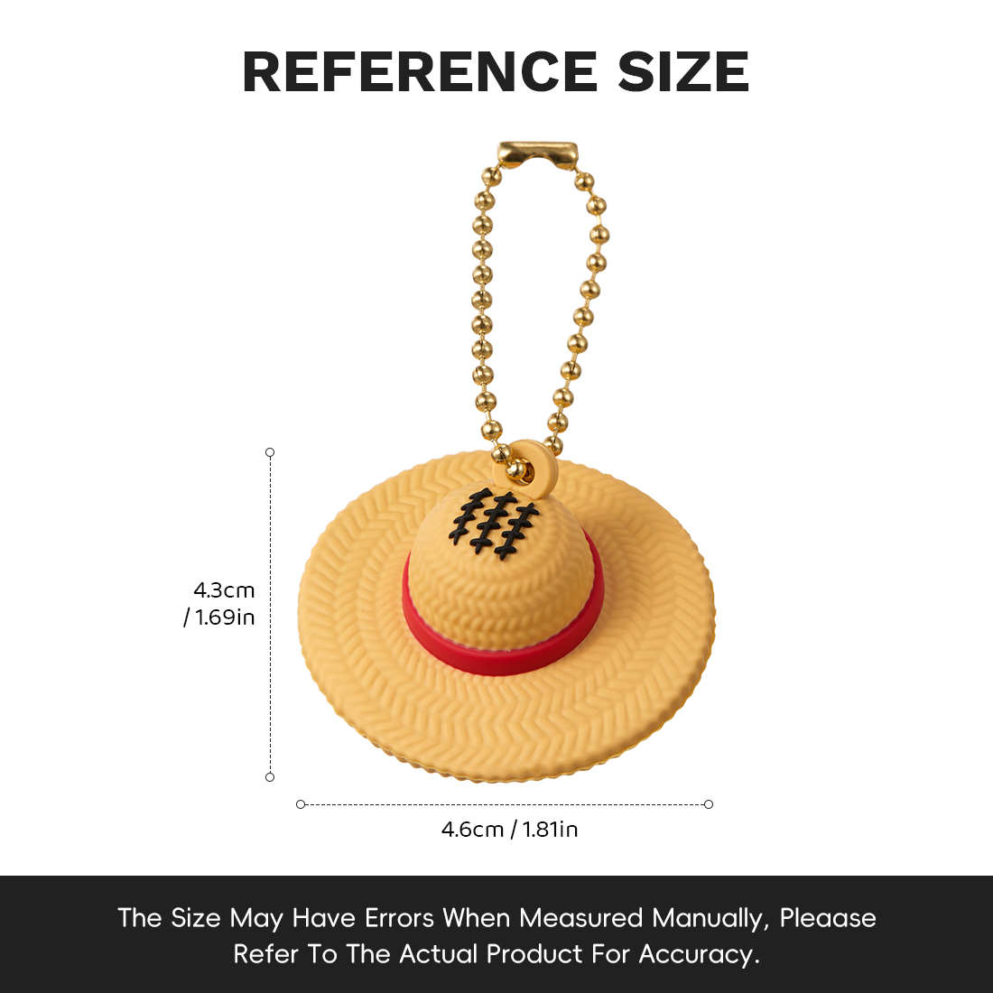 MINISO One Piece Series - Adorable Luffy Hat Keychain Charm Toy Anime ...