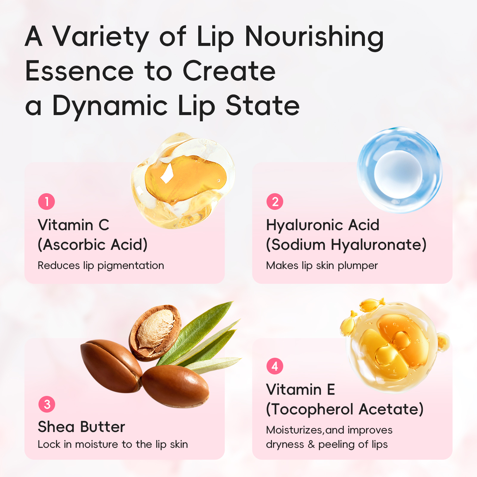 LAIKOU Japan Sakura Lip Mask Vitamin C Nourishing Deep Hydration Soft ...