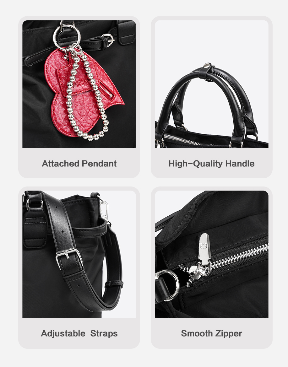 SeaGloca 3-Way with Heart Charm Crossbody Shoulder Backpack Laptop ...