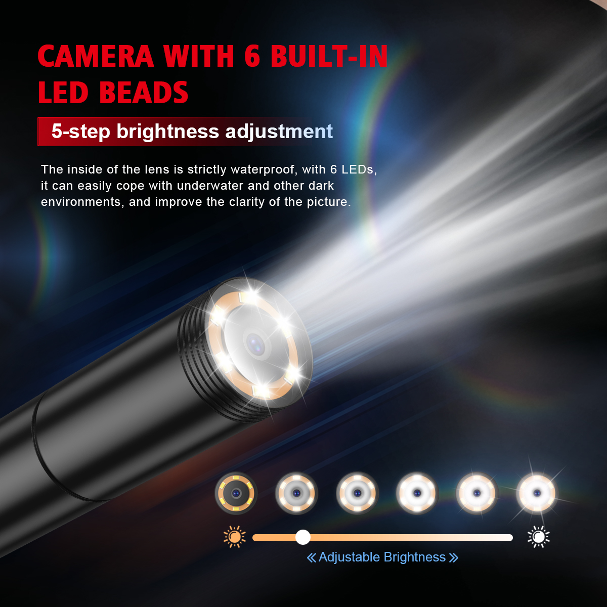 HABOTEST HT669A Industrial Endoscope Dual Lens Borescope Endoscope ...