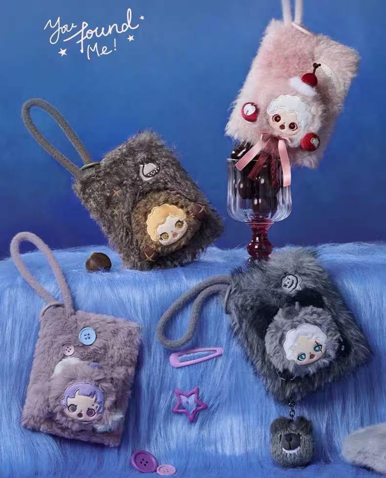 POPMART BubbleMats Skullpanda Never Sleep Theater series plush mini bag ...