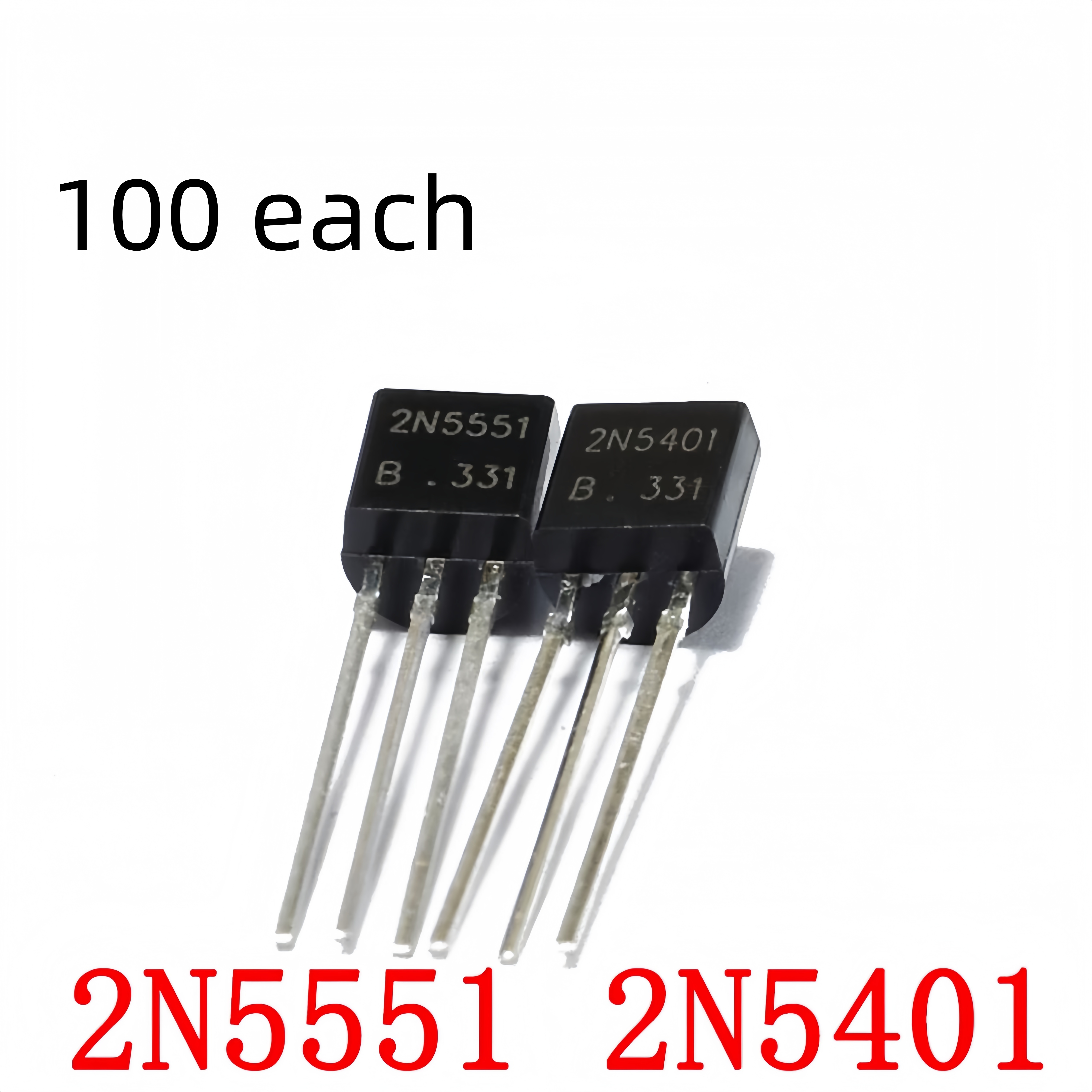 Bipolar Transistors 200PCS 2N5551 & 2N5401 TO-92 5551 5401 transistor ...