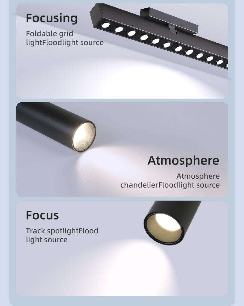 LED Magnetic Track Light Spotlight Long Linear Track Light 12W 20W 220V ...