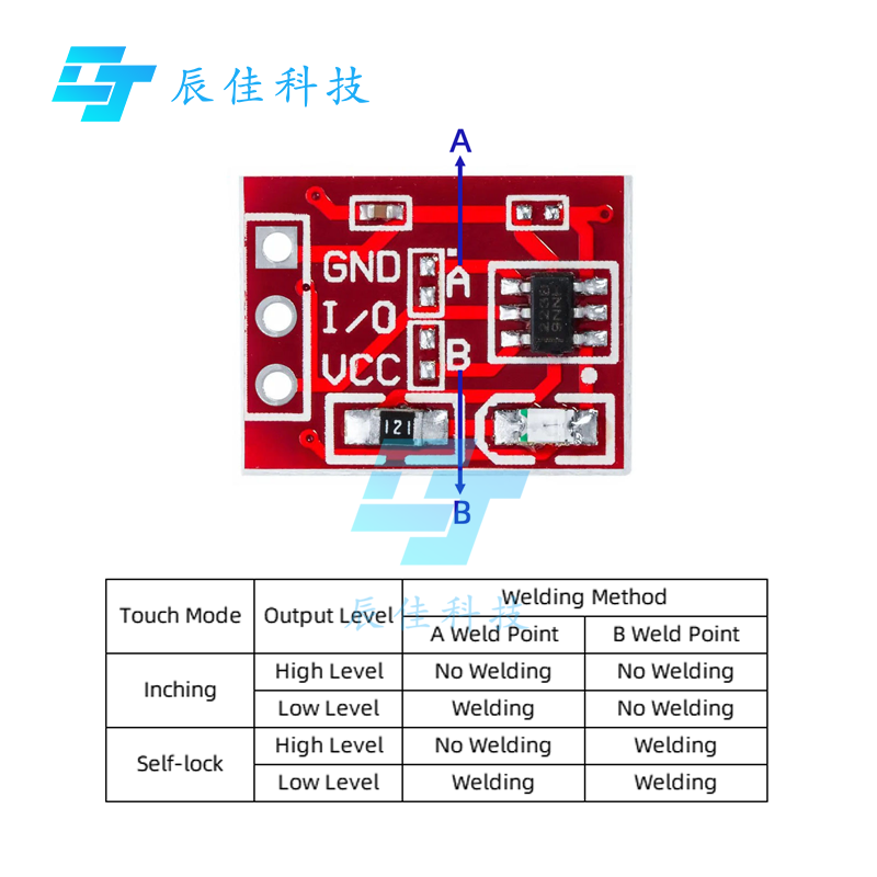 5~20 PCS NEW TTP223 Touch button Module Capacitor type Single Channel ...